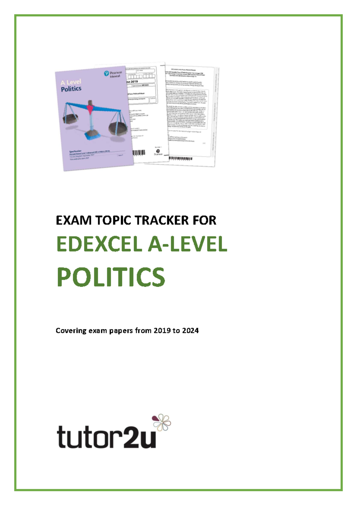 Edexcel A-Level Politics Exam Topic Tracker (2019-2024) - Studocu