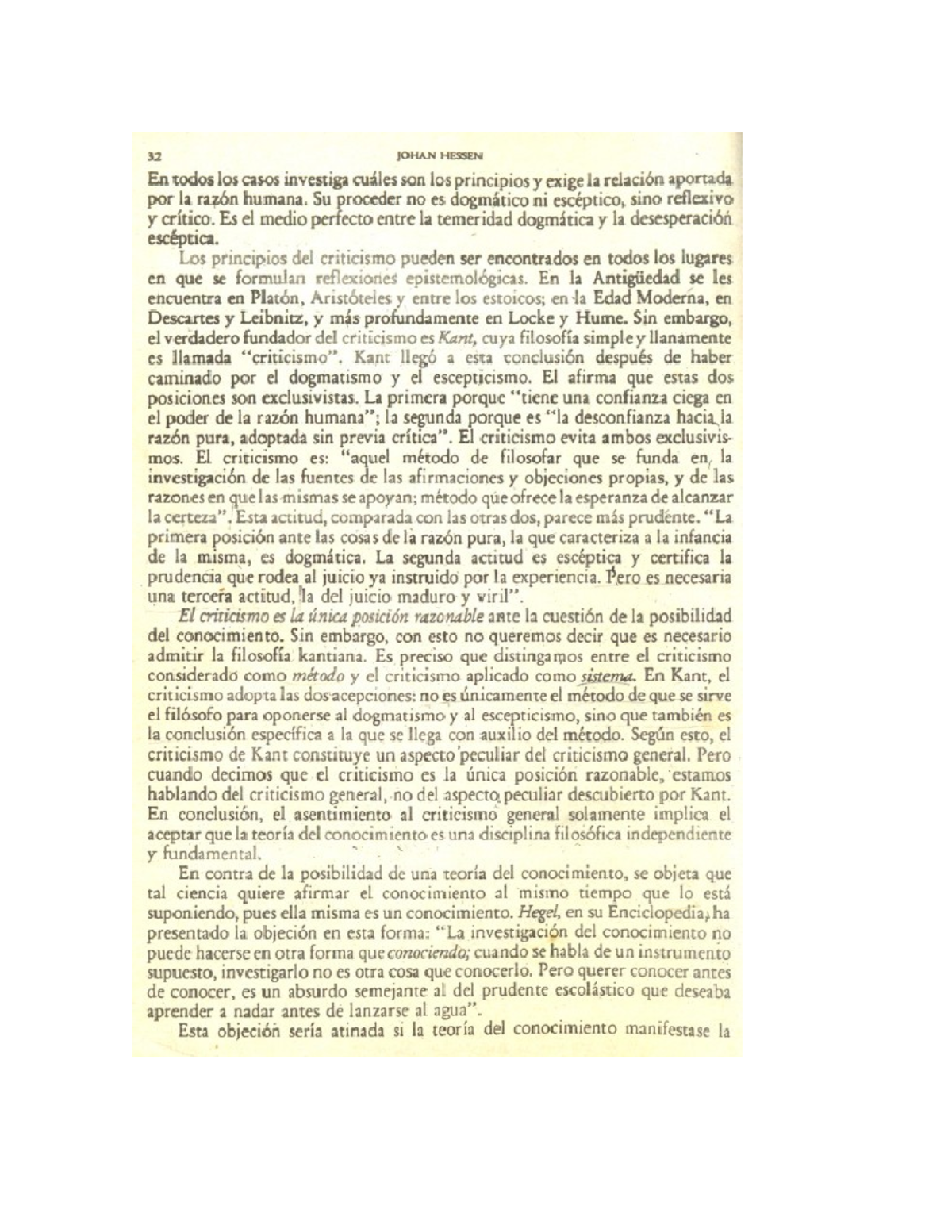 BC - I: Principios del Criticismo en la Filosofía de Kant - Studocu