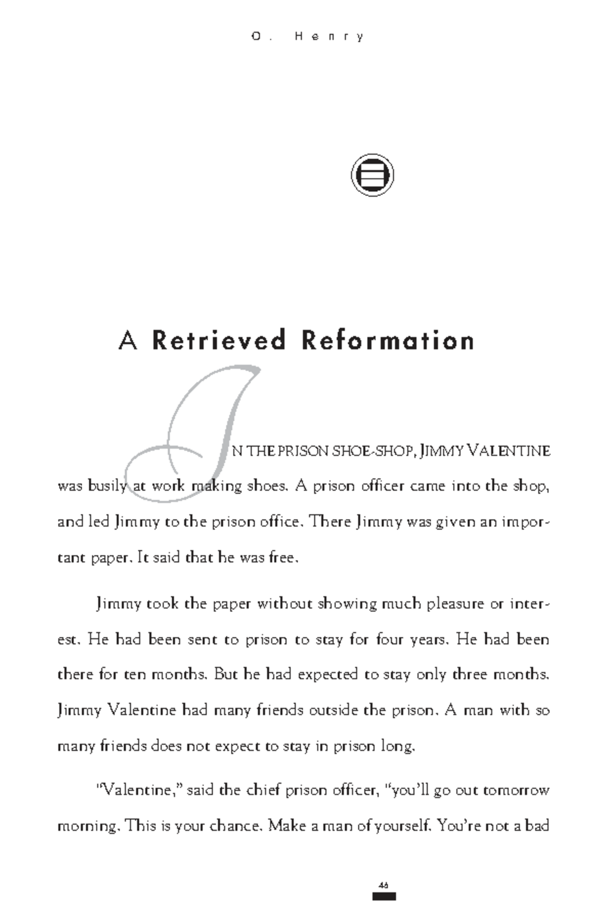 O. Henry's "A Retrieved Reformation": Analysis & Summary - Studocu