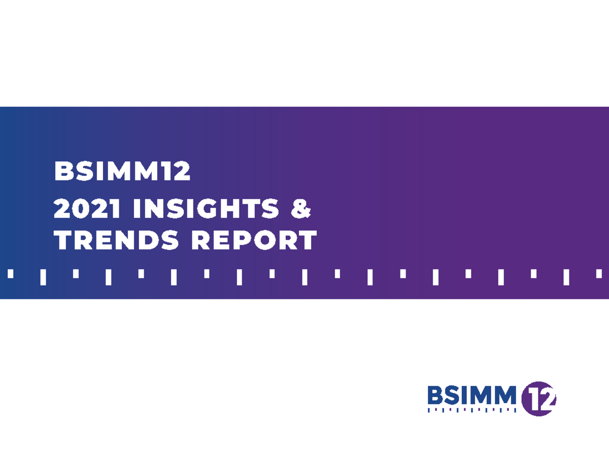 Bsimm 12 - Secure SDLC framework - CyberSecurity - МГУ - Studocu