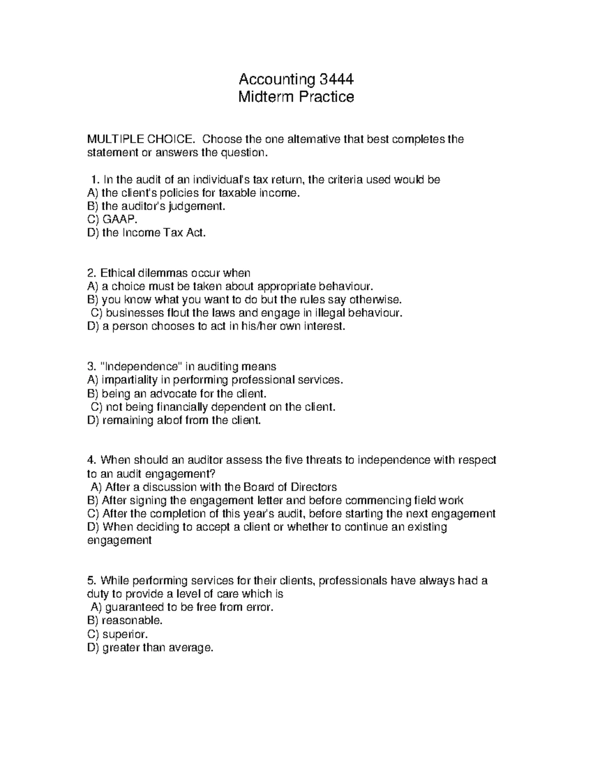 ASU-2301E-IP03 - Assurance Integrated Problem 3 Solutions - Studocu