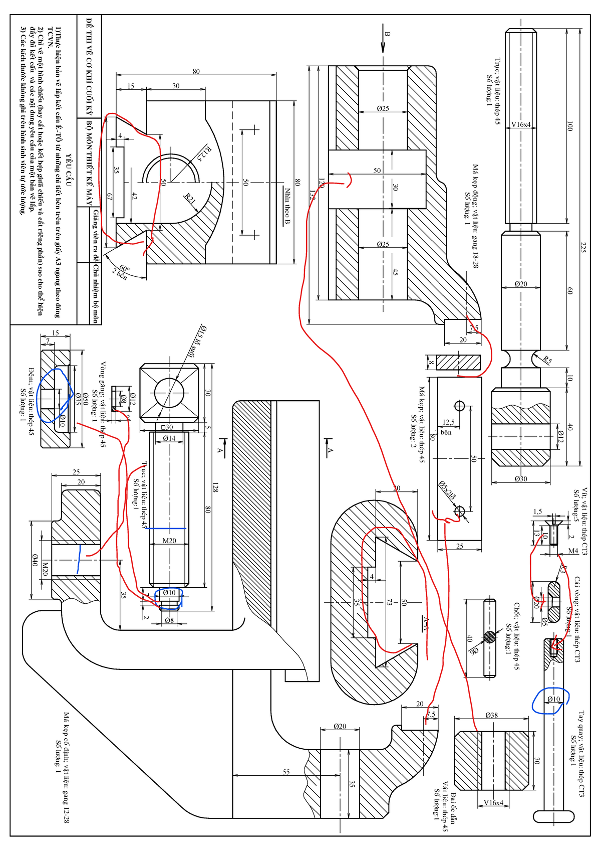 Ban ve de ve lap eto - eto vẽ lắp - Caùc kích thöôùc khoâng ghi treân ...