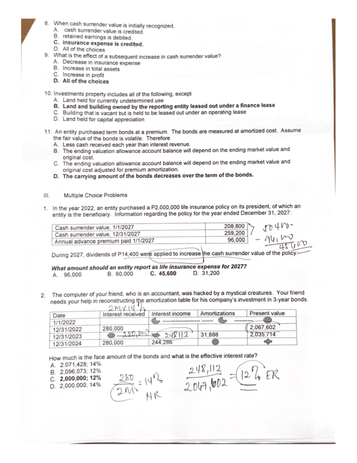 Understanding Initial Recognition of Cash Surrender Value - Studocu