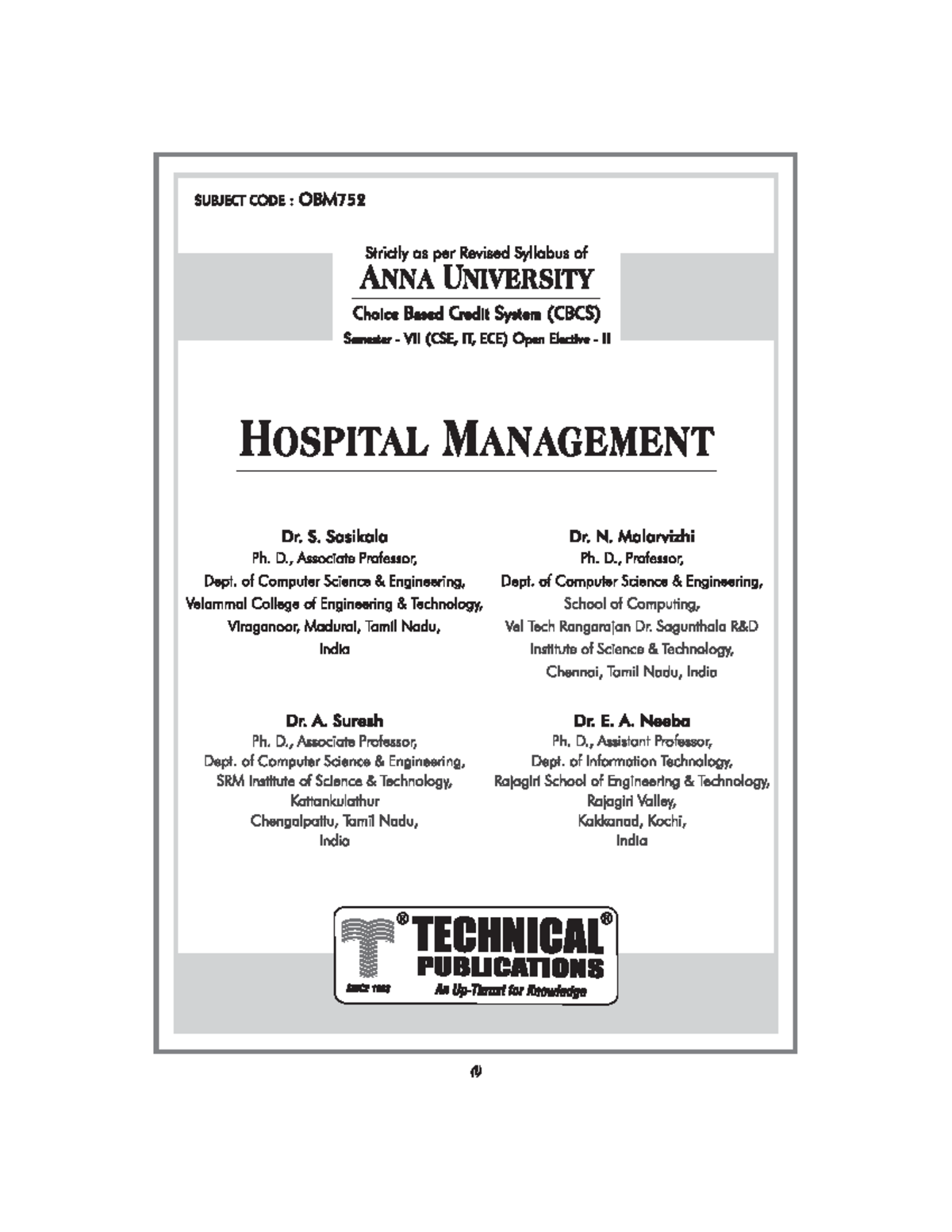 Hospital Management Syllabus - OBM Overview and Key Concepts - Studocu