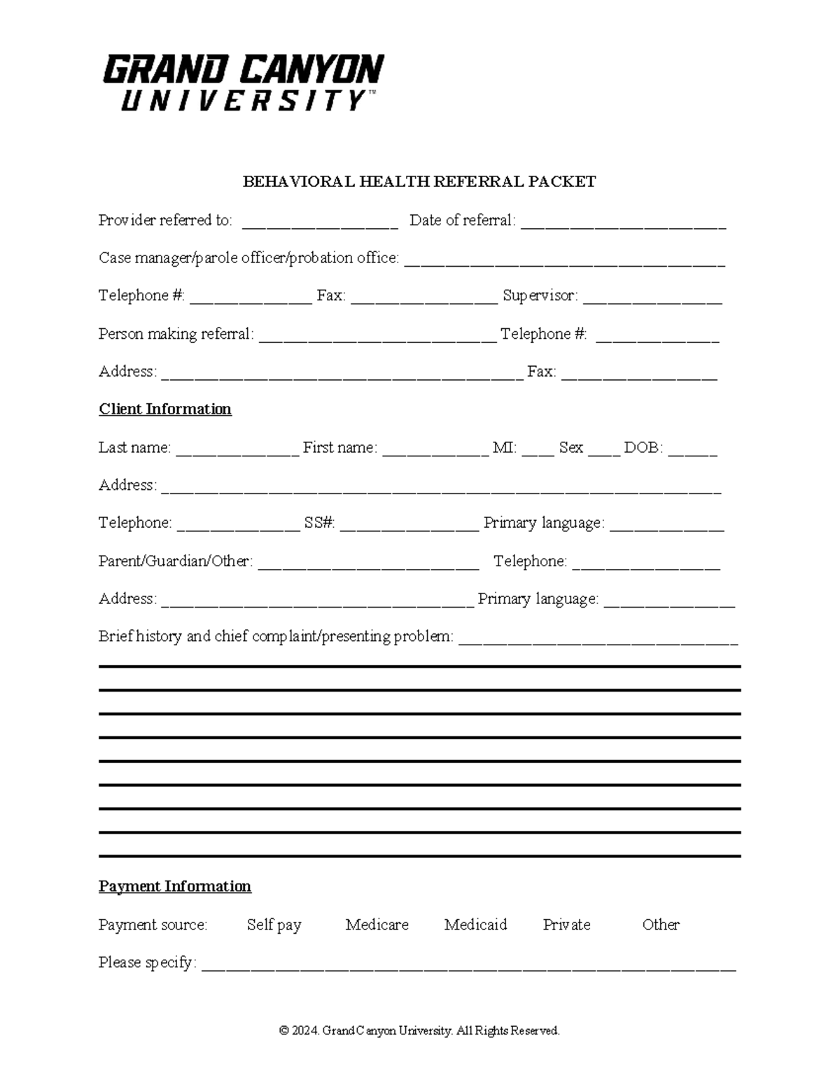 BHS 350 RS T7 Referral Packet - BEHAVIORAL HEALTH REFERRAL PACKET ...
