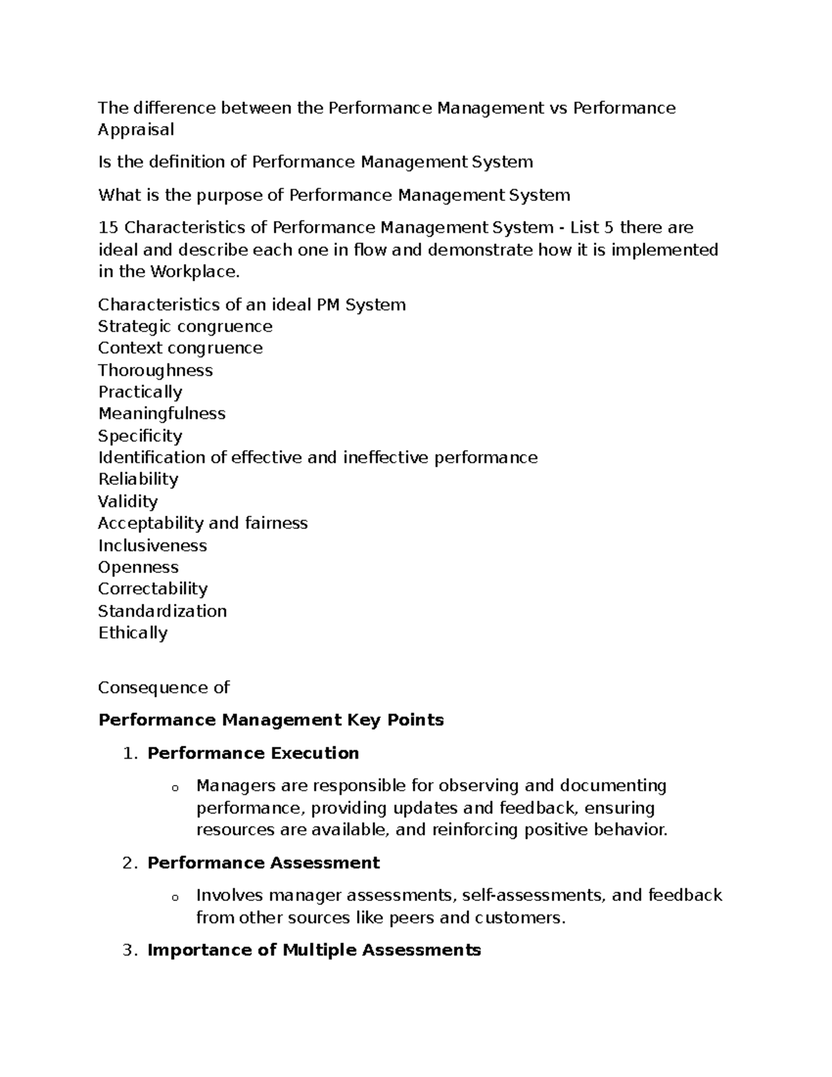 Comparative Analysis of Performance Management vs Performance Appraisal ...