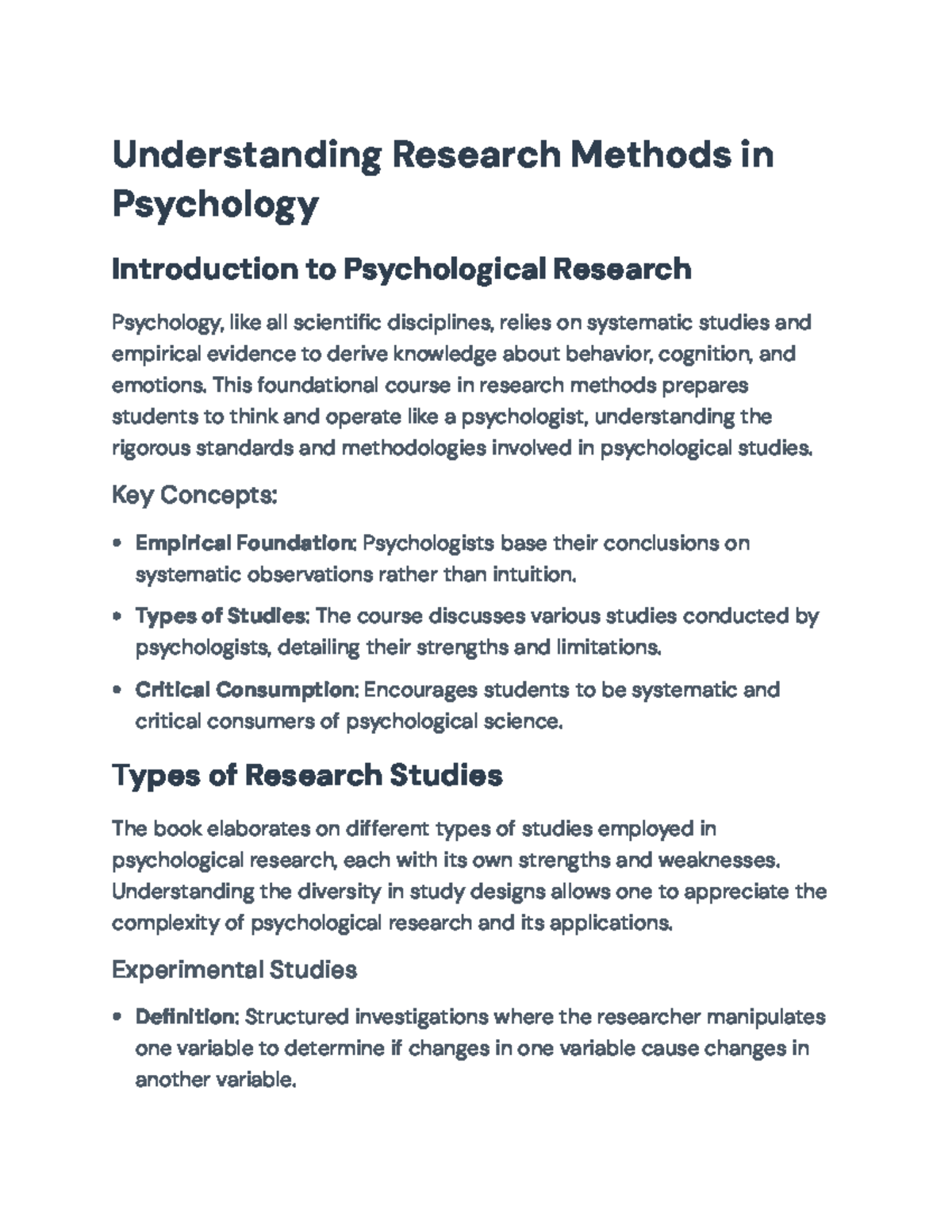 Understanding Research Methods in Psychology: A Comprehensive Guide ...