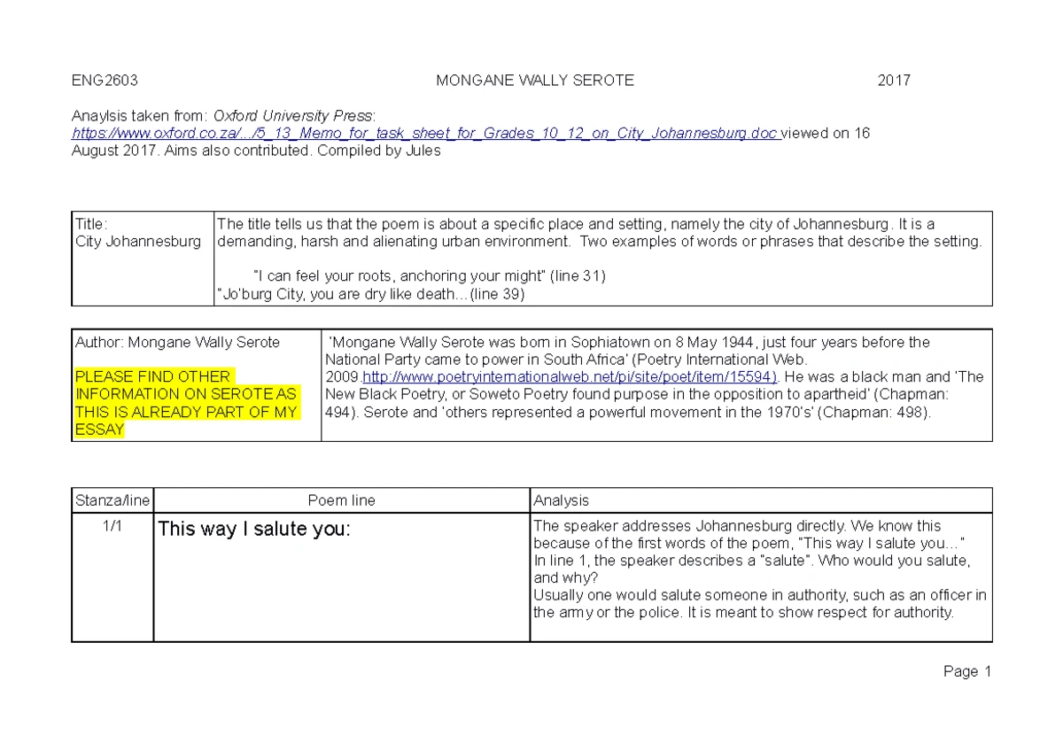Grade 8 Poetry 2021 - practice poems - Grade 8 Poetry Booklet Term 1 ...