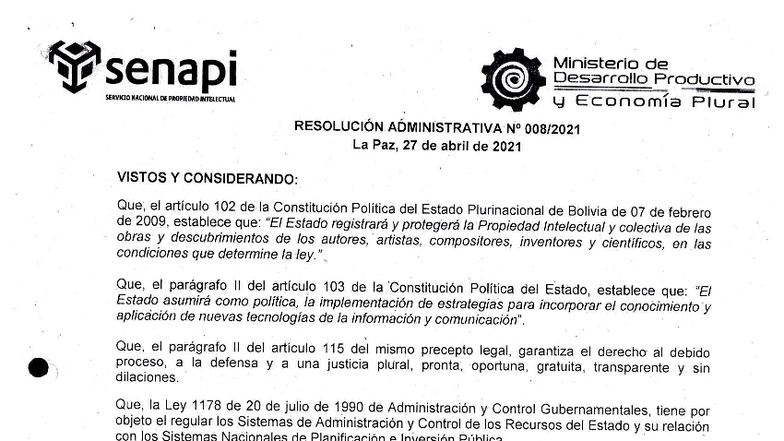 Nuevo reglamento de notificaciones del senapi - senapi Ministerio de ...
