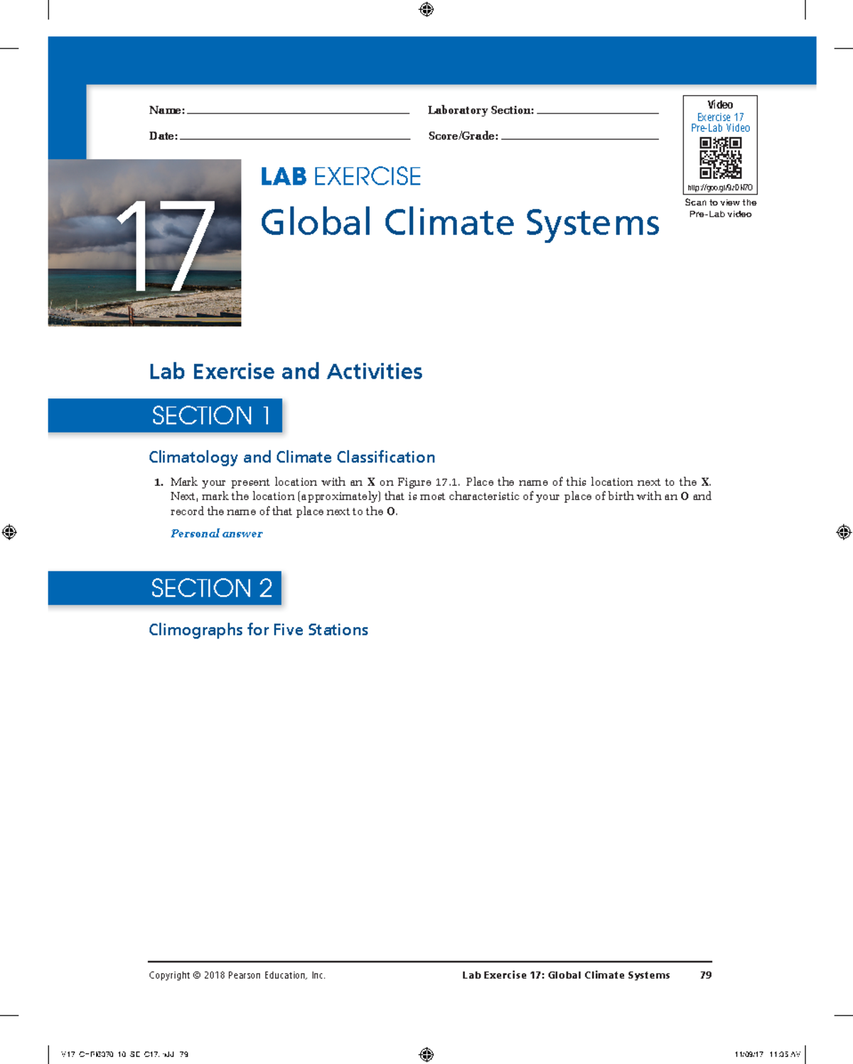 Lab Exercise 17: Global Climate Systems Analysis for APG 10e - Studocu