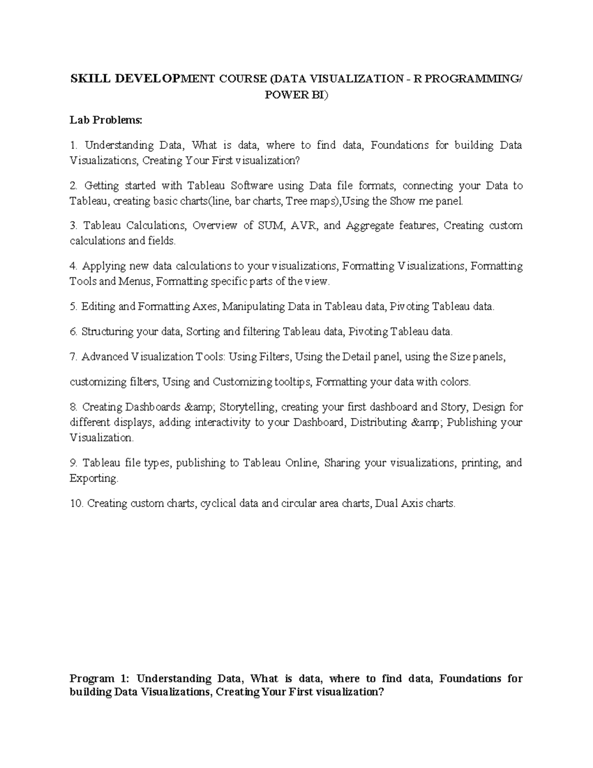 SDC Lab Manual - very easy to understand - SKILL DEVELOPMENT COURSE ...