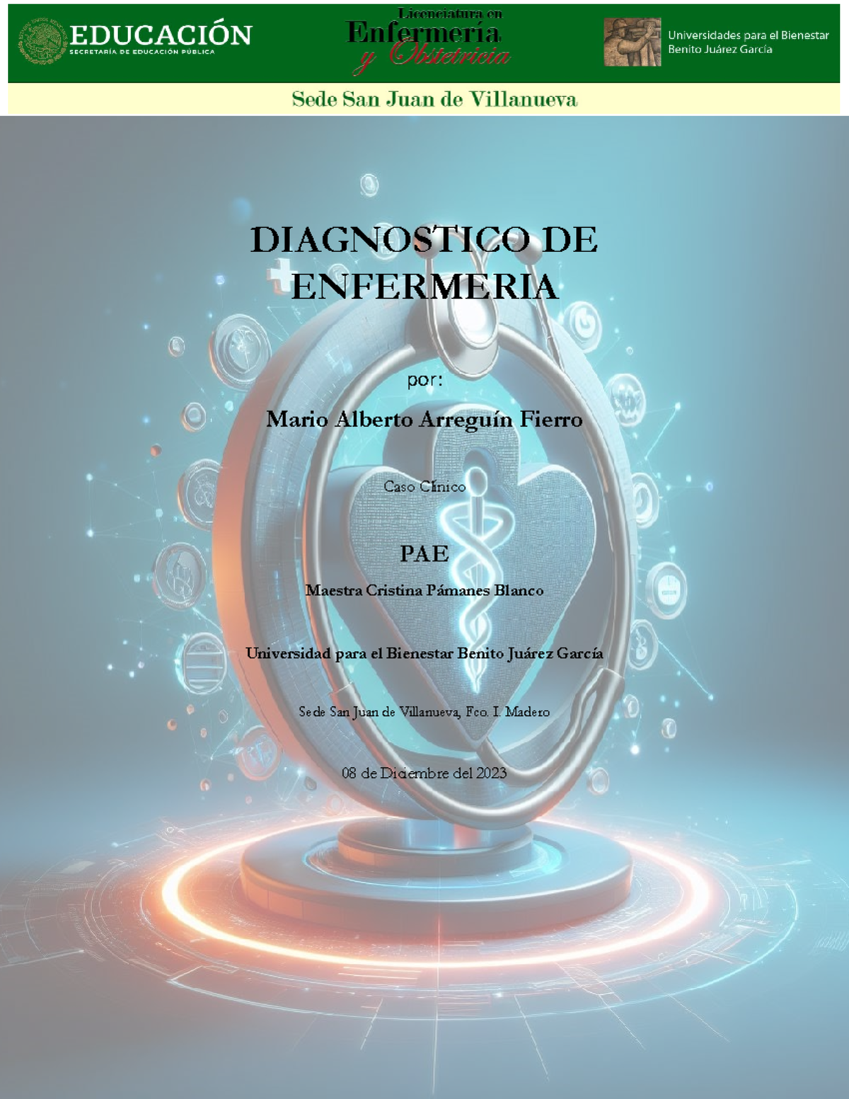 Casos Clínicos de Enfermería: Diagnósticos y Necesidades PAE - Studocu