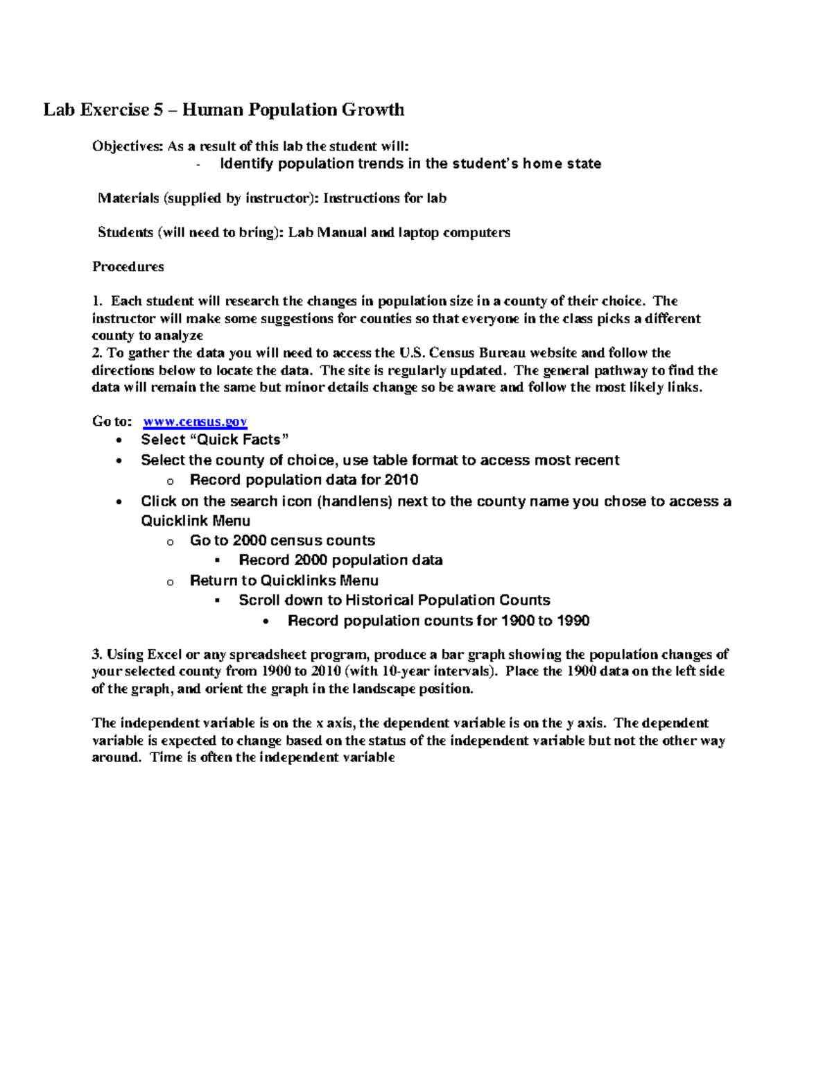 Lab 5: Analyzing Human Population Growth Trends in Counties - Studocu