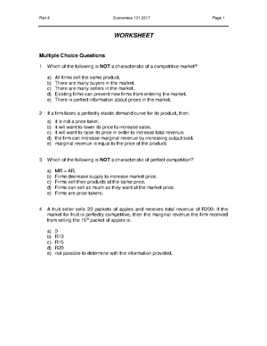 Perfect markets - Grade 12 economics term 2 - ECONOMICS NOTES DYNAMICS ...