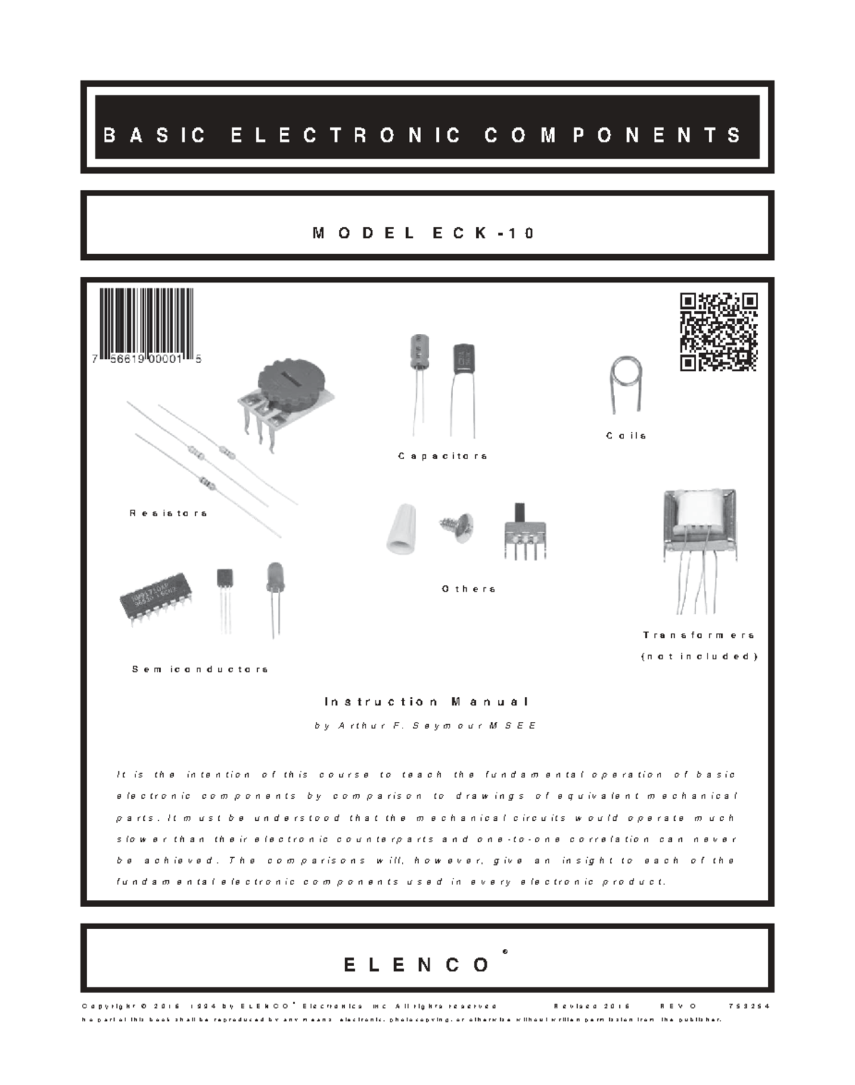 Basic Electronics Components: Resistors, Capacitors, and Inductors (ELENCO) - Studocu