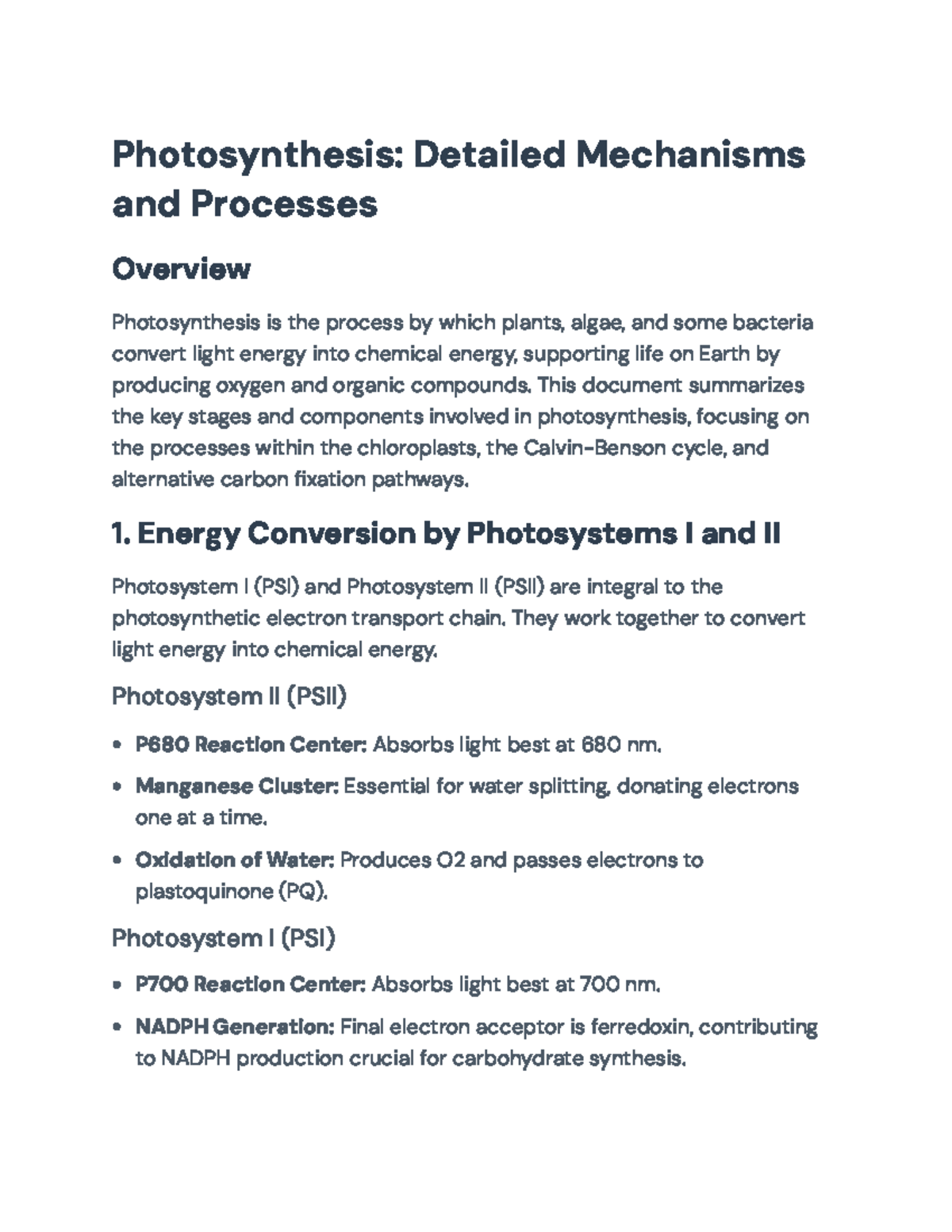 Photosynthesis Mechanisms: An In-Depth Study Guide (Biology 101 ...