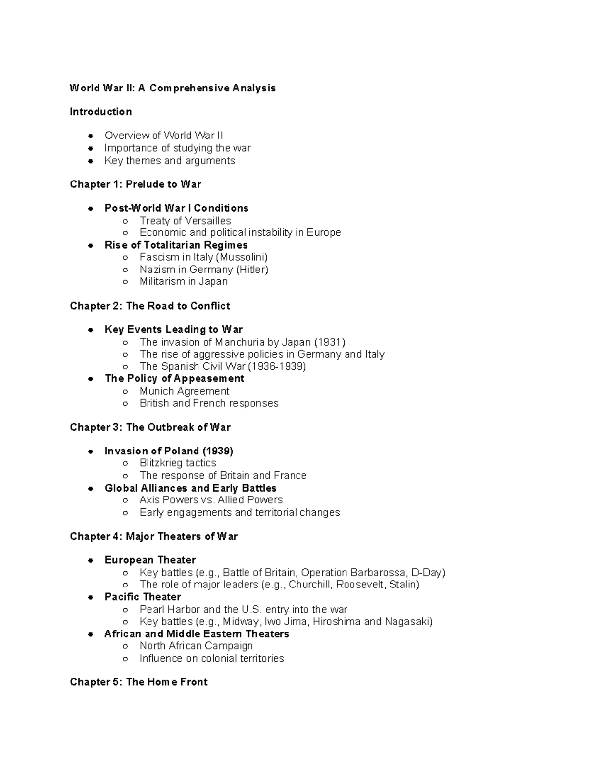 World War II A Comprehensive Analysis - World War II: A Comprehensive ...