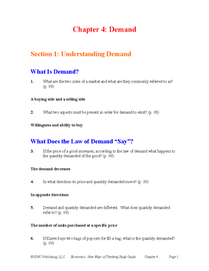 Chapter 4 guided reading - Chapter 4: Demand Section 1: Understanding Demand What Is Demand? 1 ...