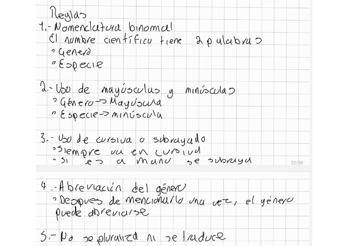 Reglas de Nomenclatura Binomial en Bacterias - Studocu