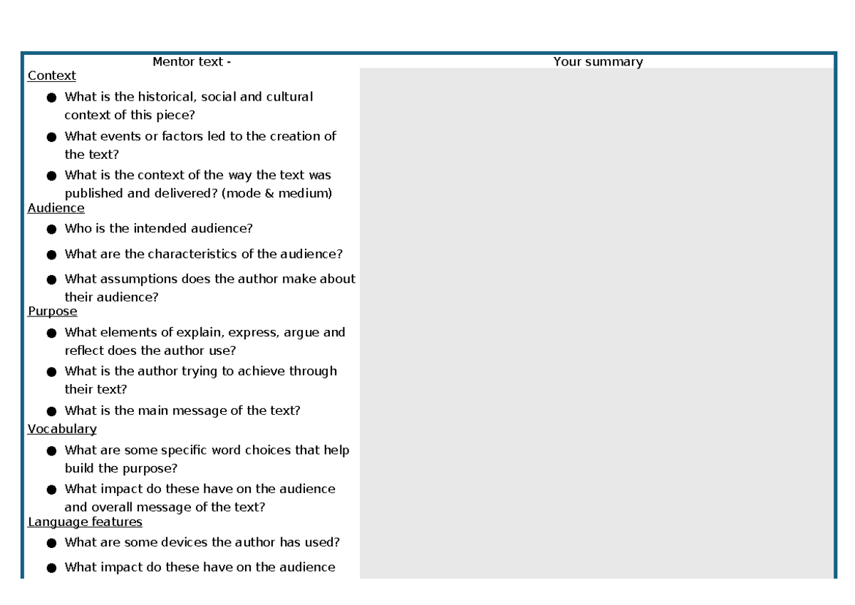 Analysis of Context and Audience in Mentor Text: Harrison Bergeron ...