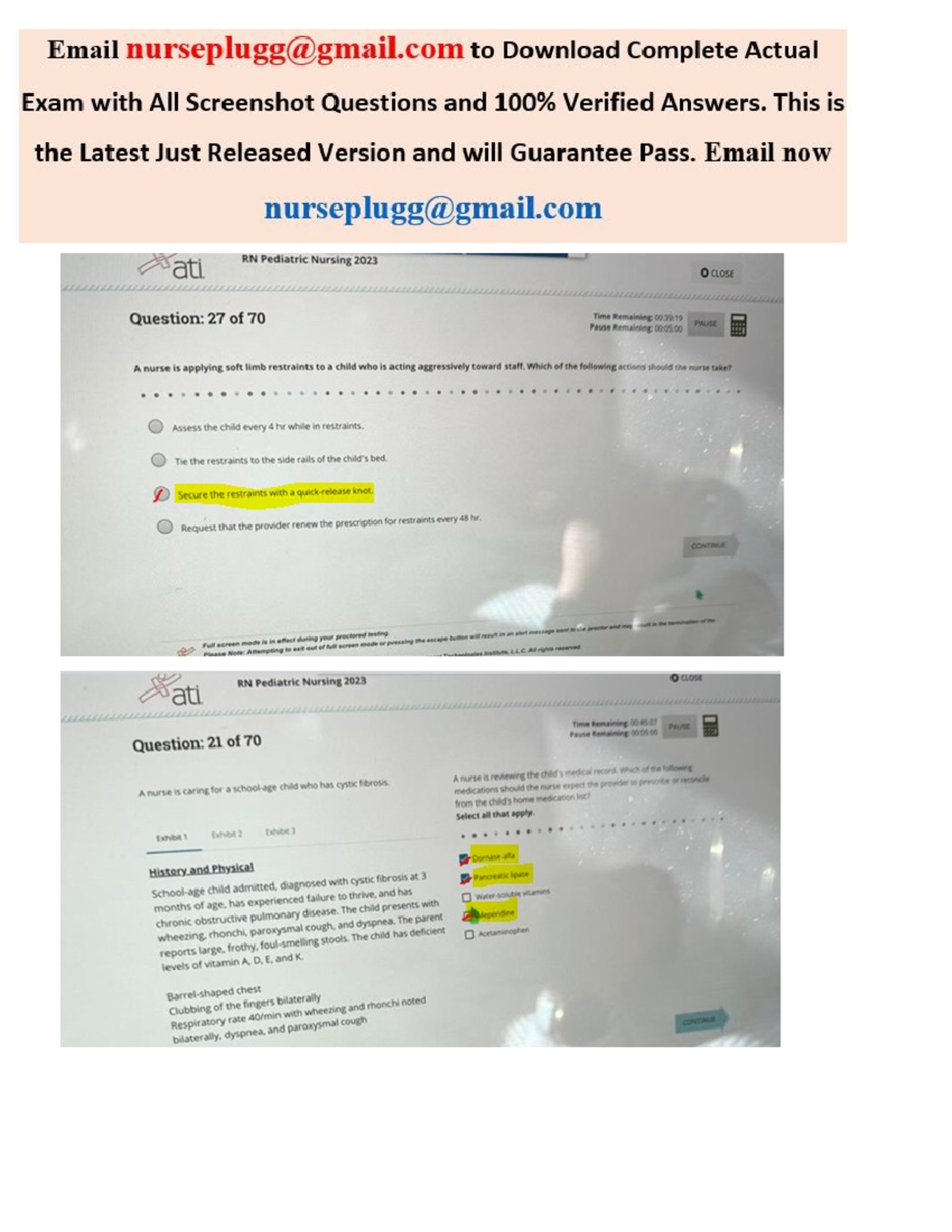 Pass ATI RN Pediatric Nursing Retake 2023-2025 Proctored Exam with NGN ...