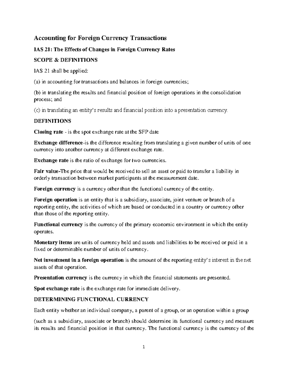 Foreign currency - Helpful for degree students - Accounting for Foreign ...