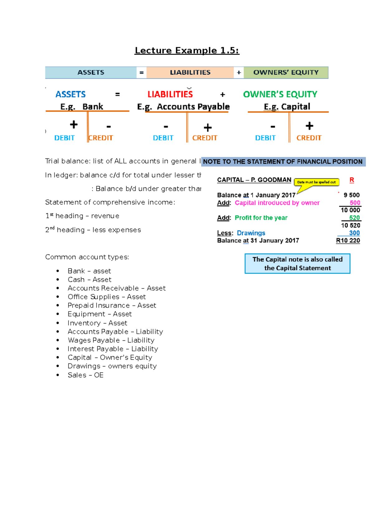 Lecture Notes: Accounting Principles & Trial Balance (ACC 101) - Studocu