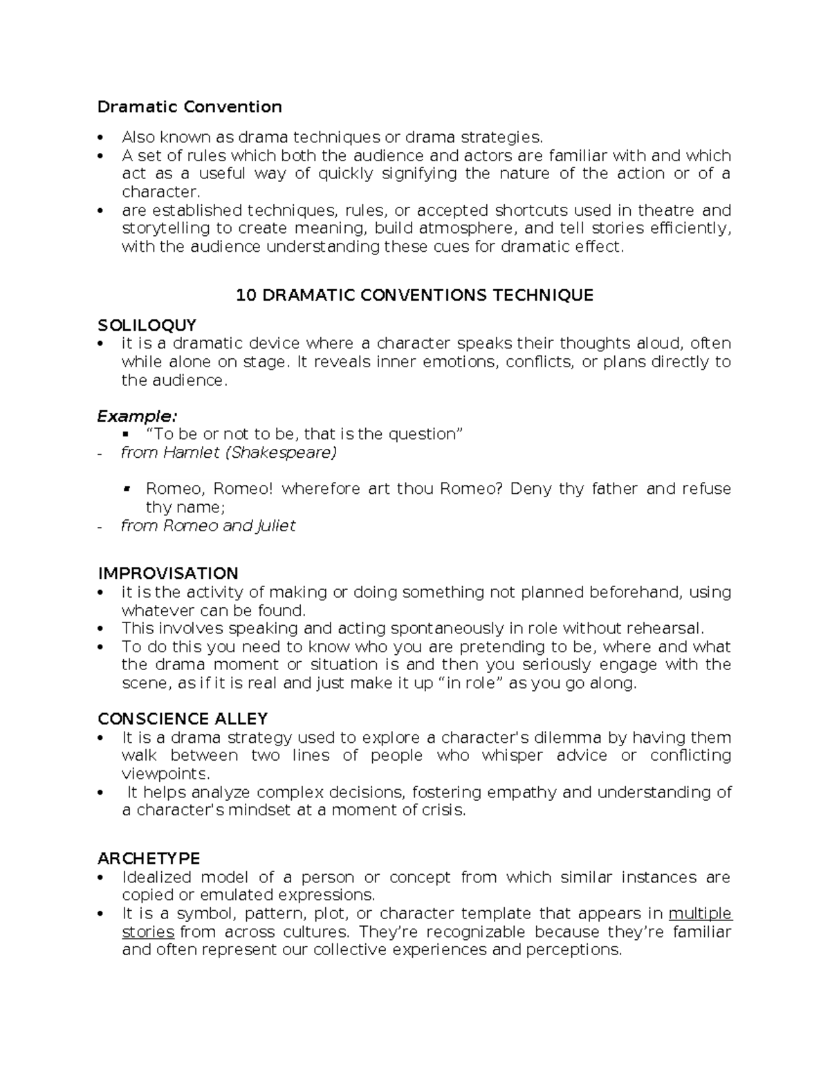 Dramatic Conventions Overview: Techniques & Strategies for Theatre ...