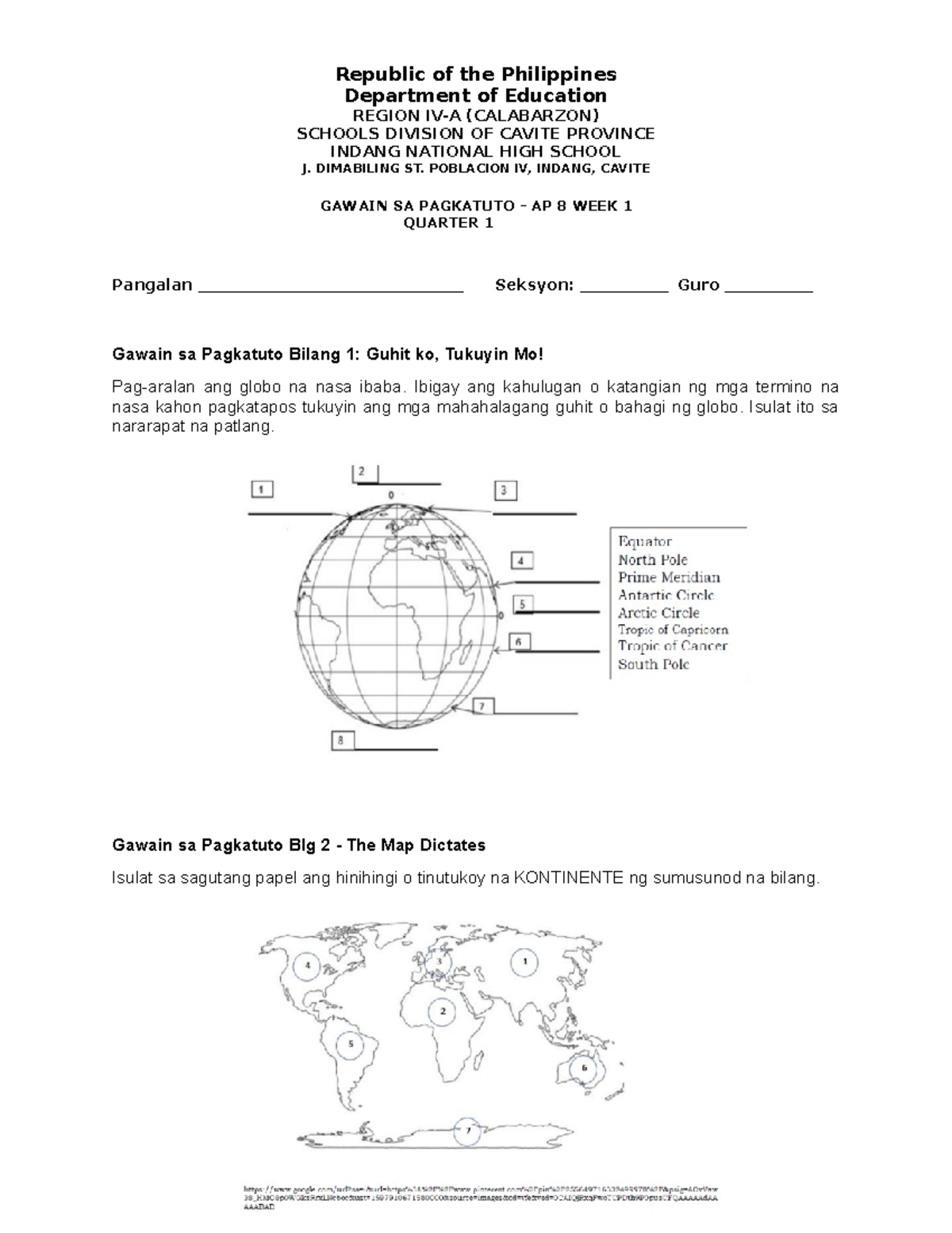 WEEK 1- Activity-AP-8- Quarter-1 - Republic of the Philippines ...