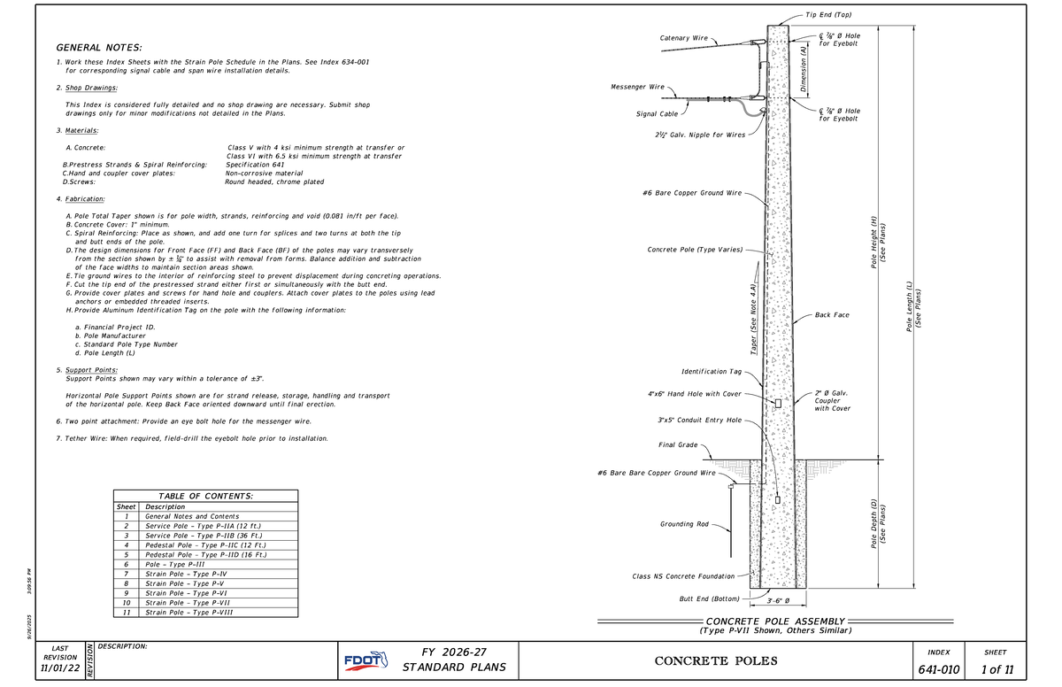 Concrete Pole Assembly General Notes (641-010) - Studocu