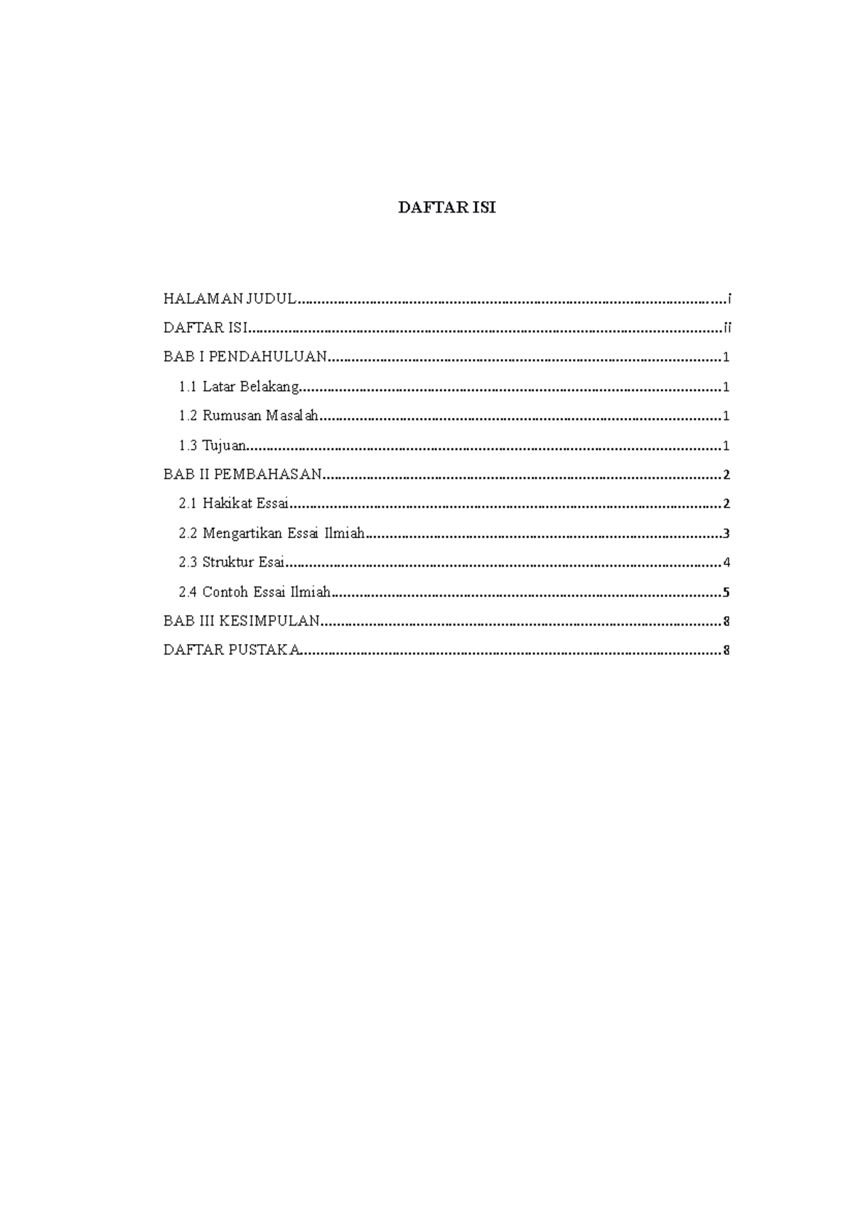 Hakikat Esai: Struktur, Definisi, dan Contoh Ilmiah (Essai) - Studocu