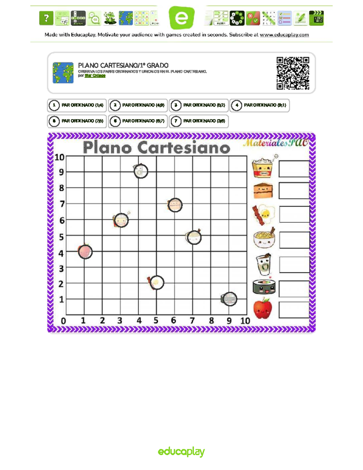6965712-plano cartesiano 1 grado - educacion inicial - PLANO CARTESIANO ...