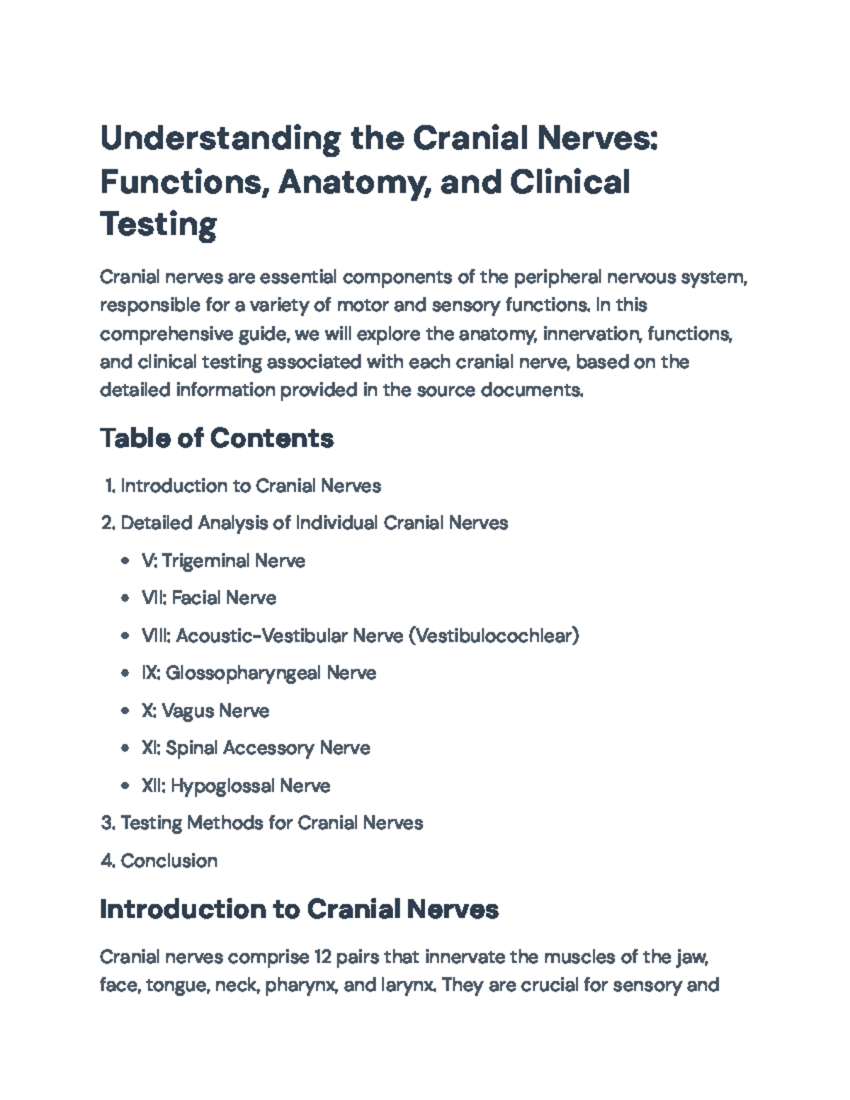 Cranial Nerves: Functions, Anatomy, and Clinical Testing Guide ...