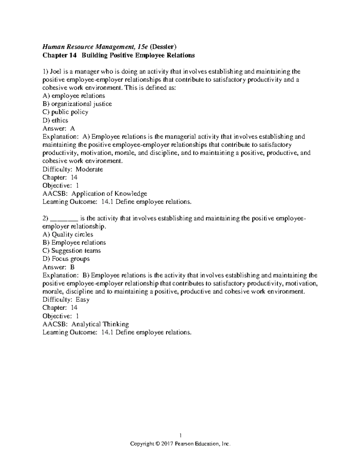 Human Resource Management 15e Dessler Chapter 4 Job Analysis And The