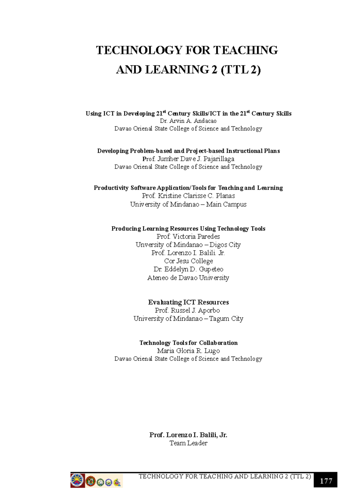 Module 2 - Developing Problem-Based & Project-Based Learning in TTL 2 ...