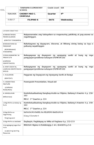 DLL Math 8 Q3 Wk2 - Sample DLL IN MATHEMATICS - Republic of the Philippines Department of ...