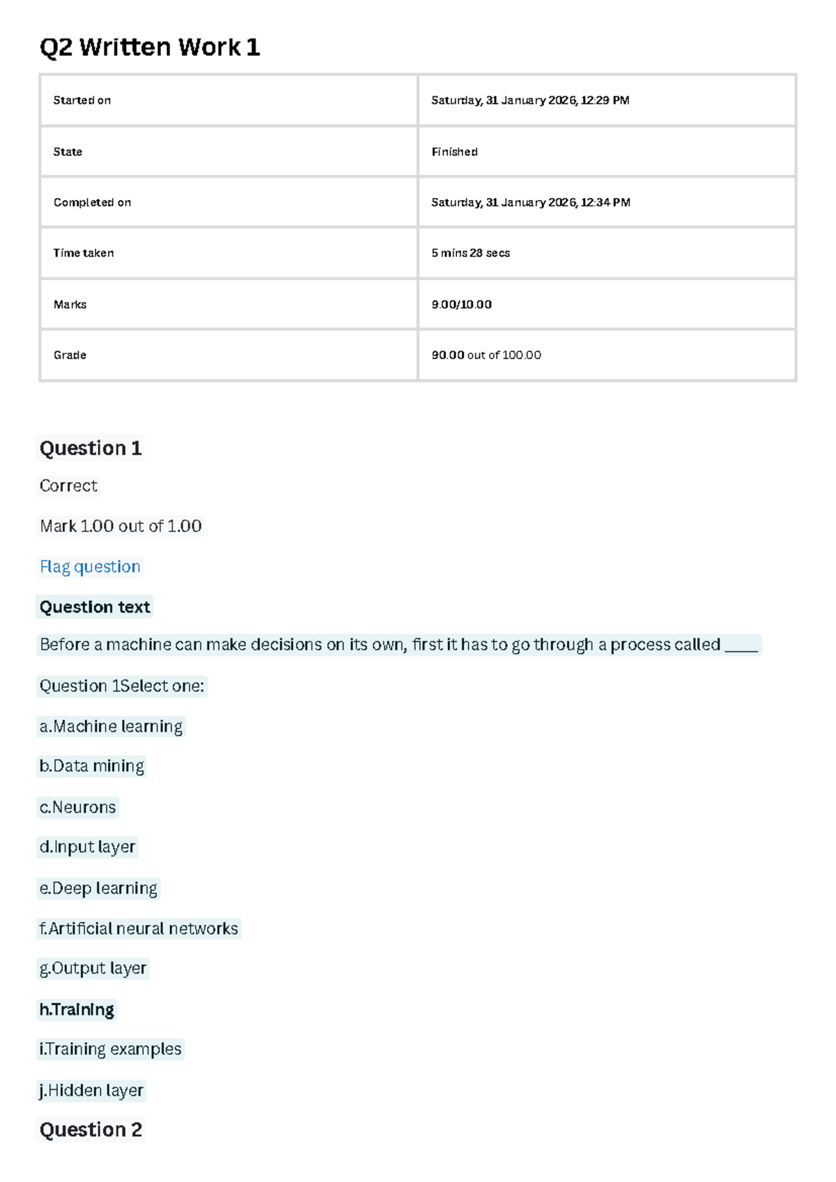 Q2 Written Work 1 - BAED-HUMSS2125-2522S: Machine Learning & Social ...