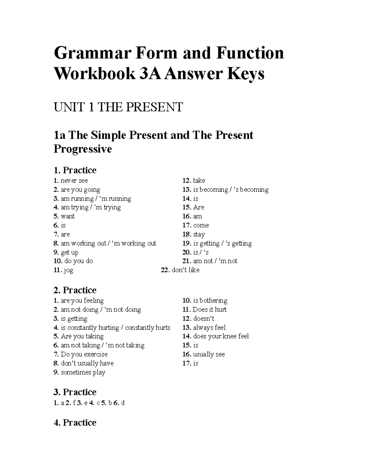 Grammar Form And Function 3A WB AK - Grammar Form and Function Workbook ...