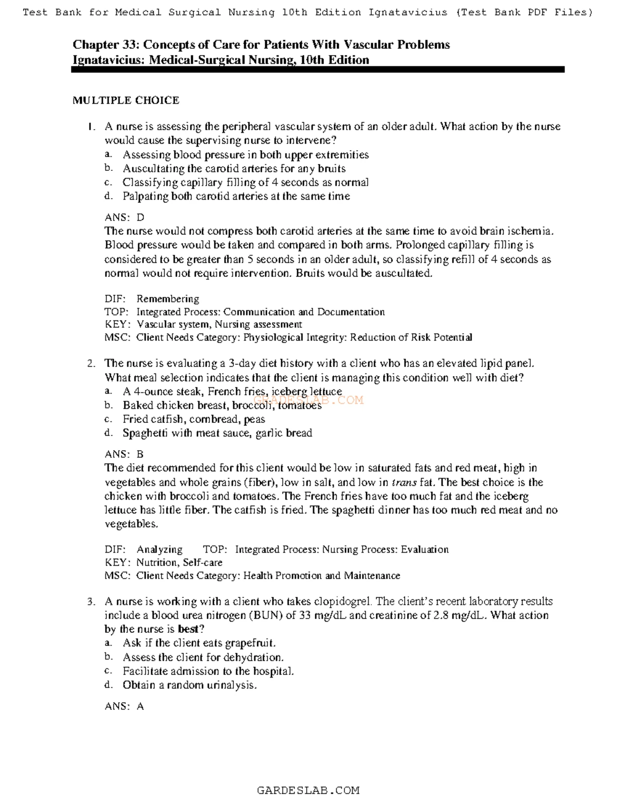 Chapter 37 notes - G R A D E S L A B. C O M Chapter 37: Concepts of ...