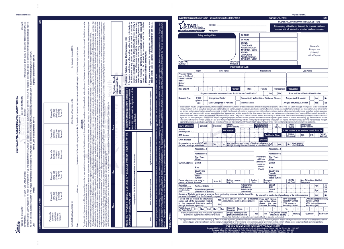 Super Star Proposal Form V1 (Floater) - Submission Acknowledgment - Studocu