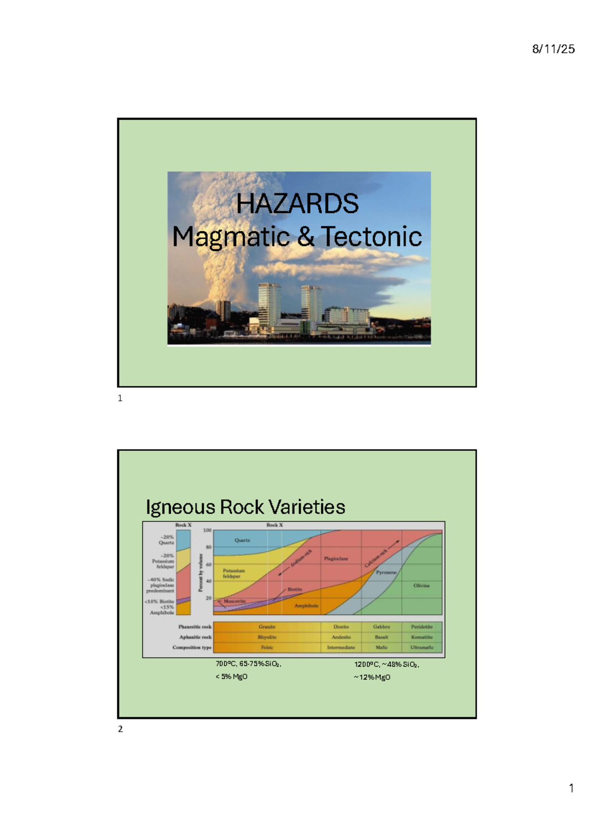 CIVL1022 - Magmatic Hazards and Tectonic Processes in Volcanology - Studocu