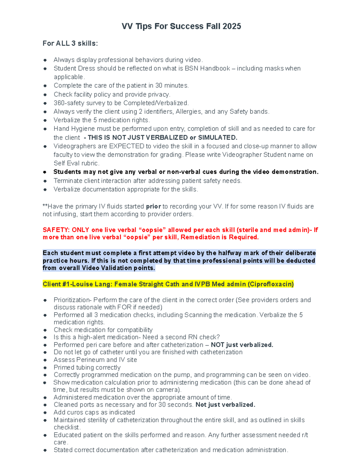 Tips for Success in Nursing Skills - Fall ALL 3 - Studocu