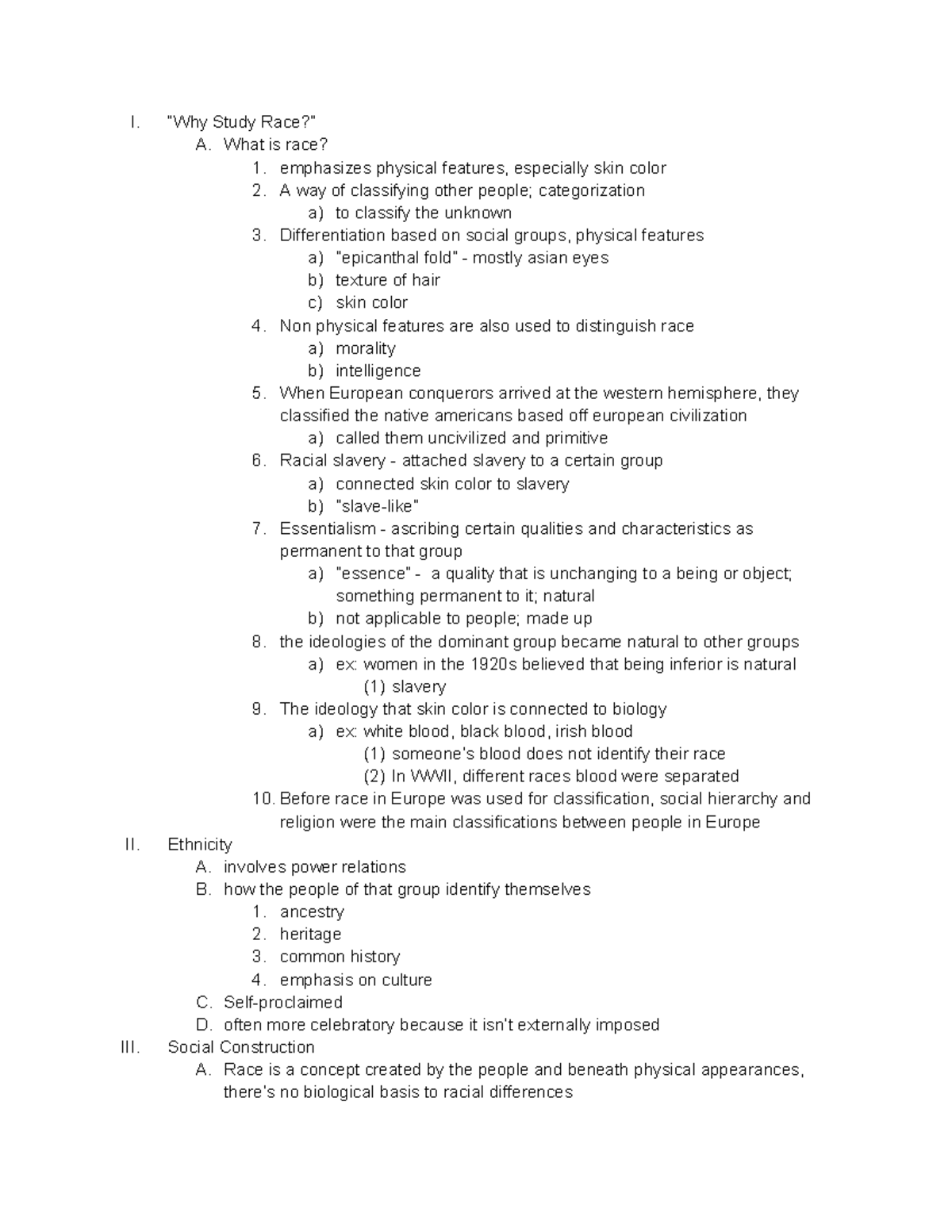 AAS 100 Lecture Notes: Understanding Race, Ethnicity, and Social ...