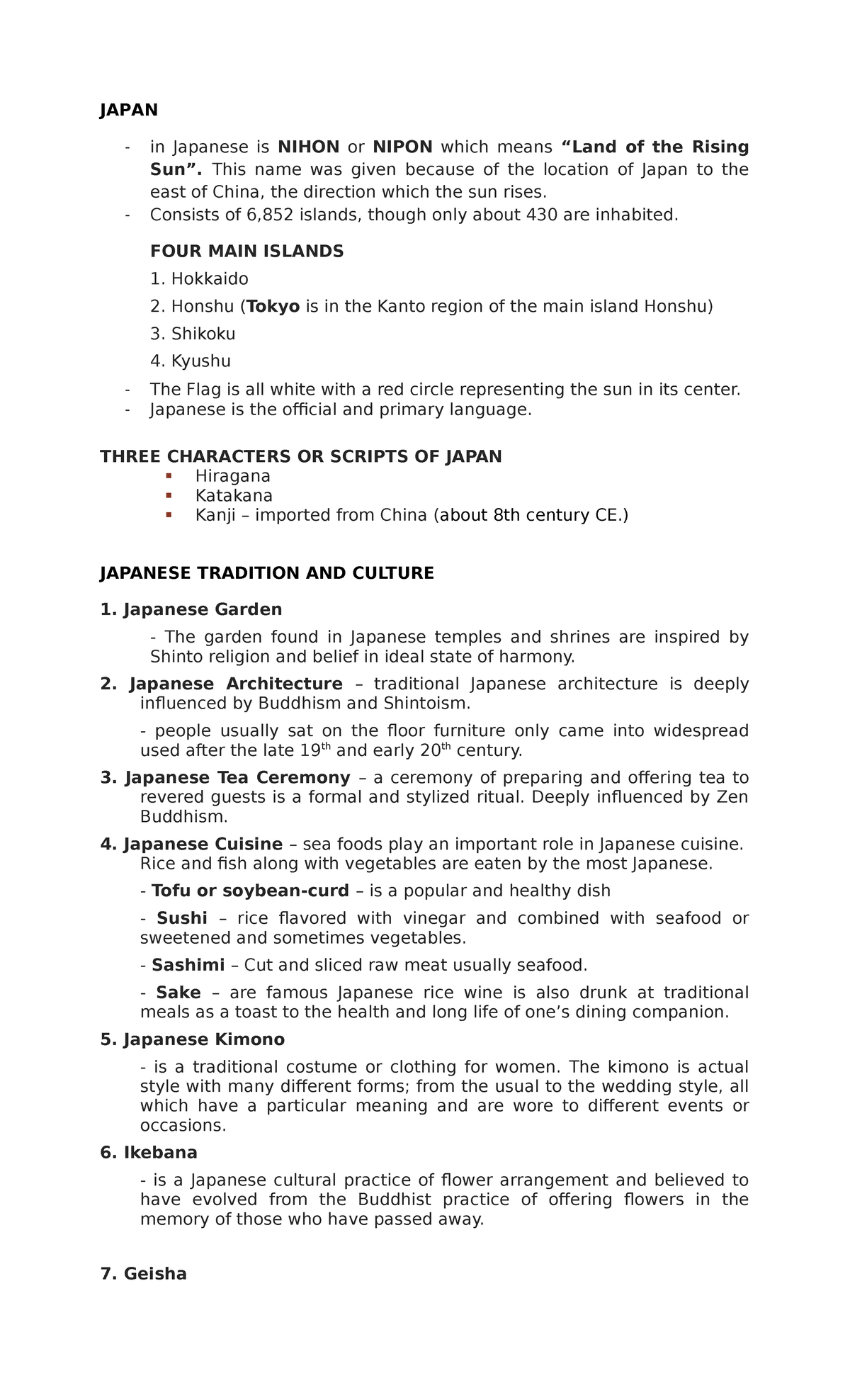 HIST 101: History, Traditions, and Cultures of Japan - Studocu