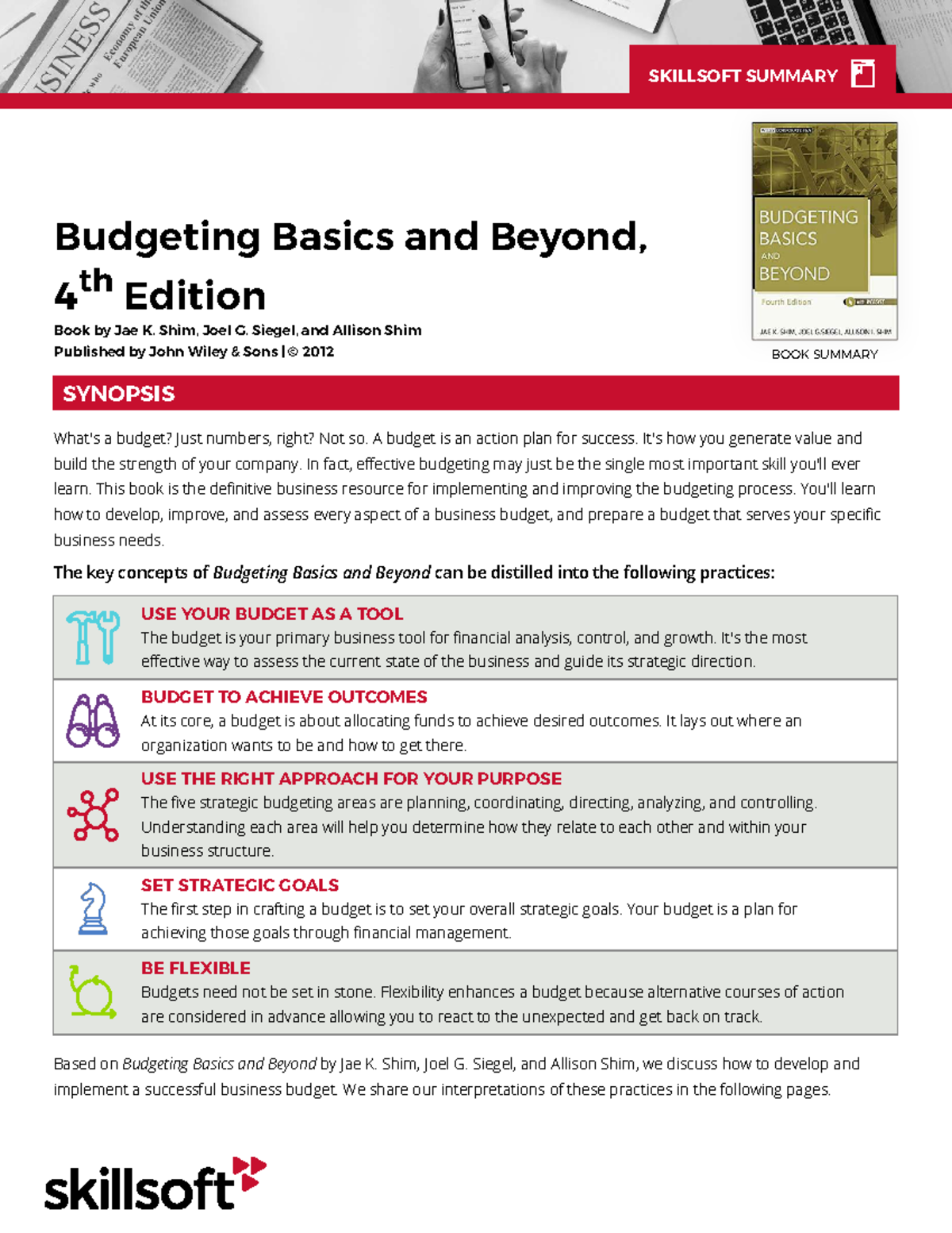 Budgeting Basics and Beyond: Summary of Key Concepts and Practices ...