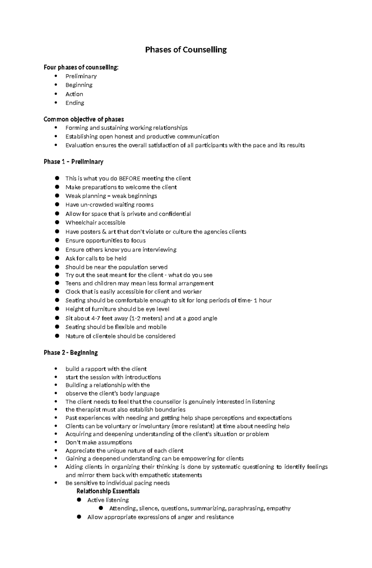 Phases of Counselling: Understanding the Stages of Client Engagement ...