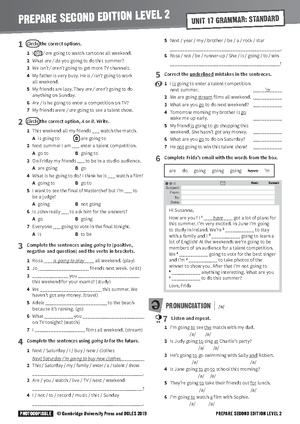 Prepare 2 Vocabulary Plus Unit 14 - PHOTOCOPIABLE © Cambridge ...