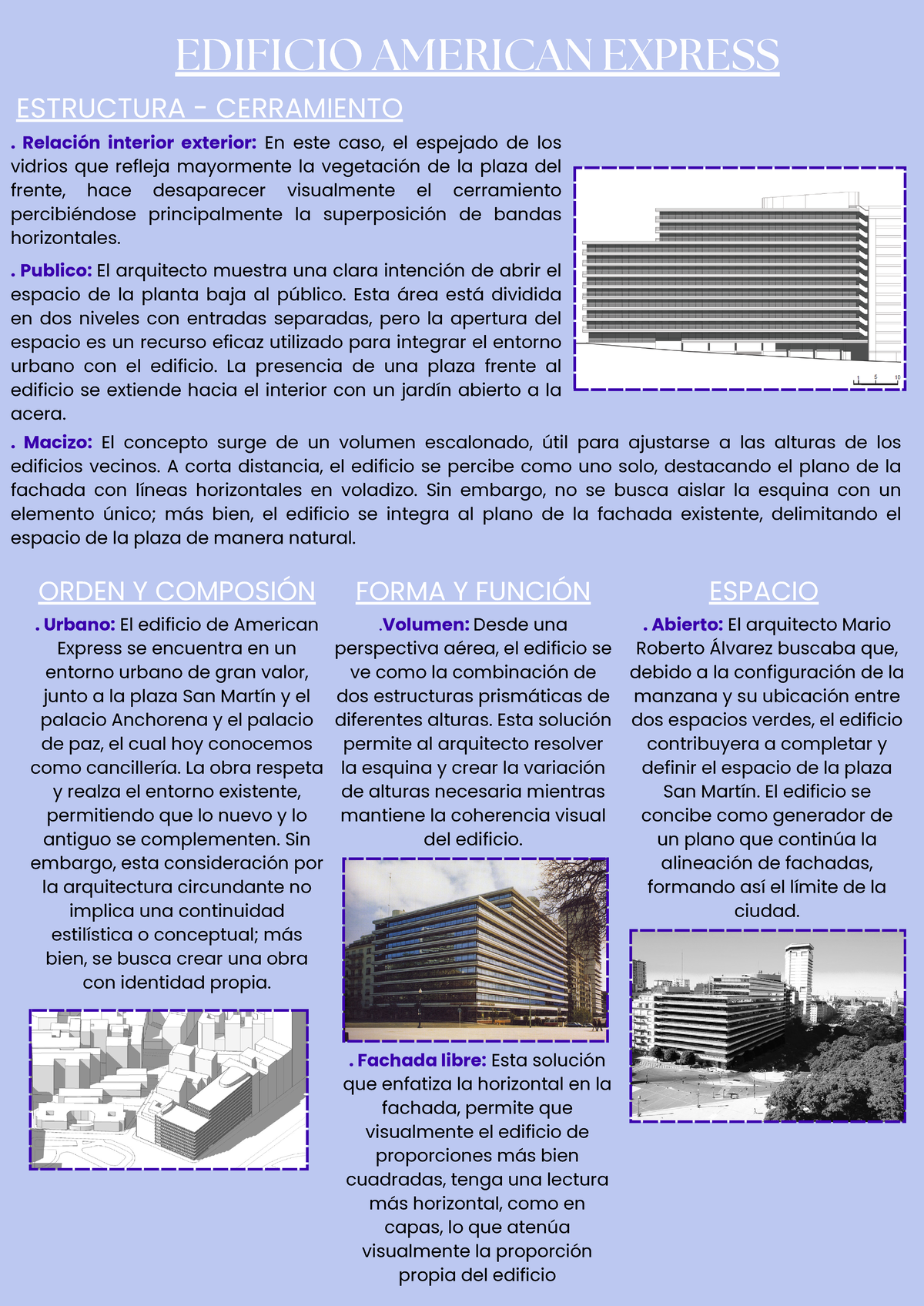 Edificio American Express y Su Relación con el Entorno Urbano - Studocu