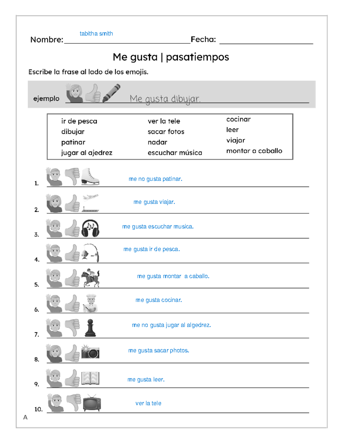 ME Gusta - spanish assignment - Studocu