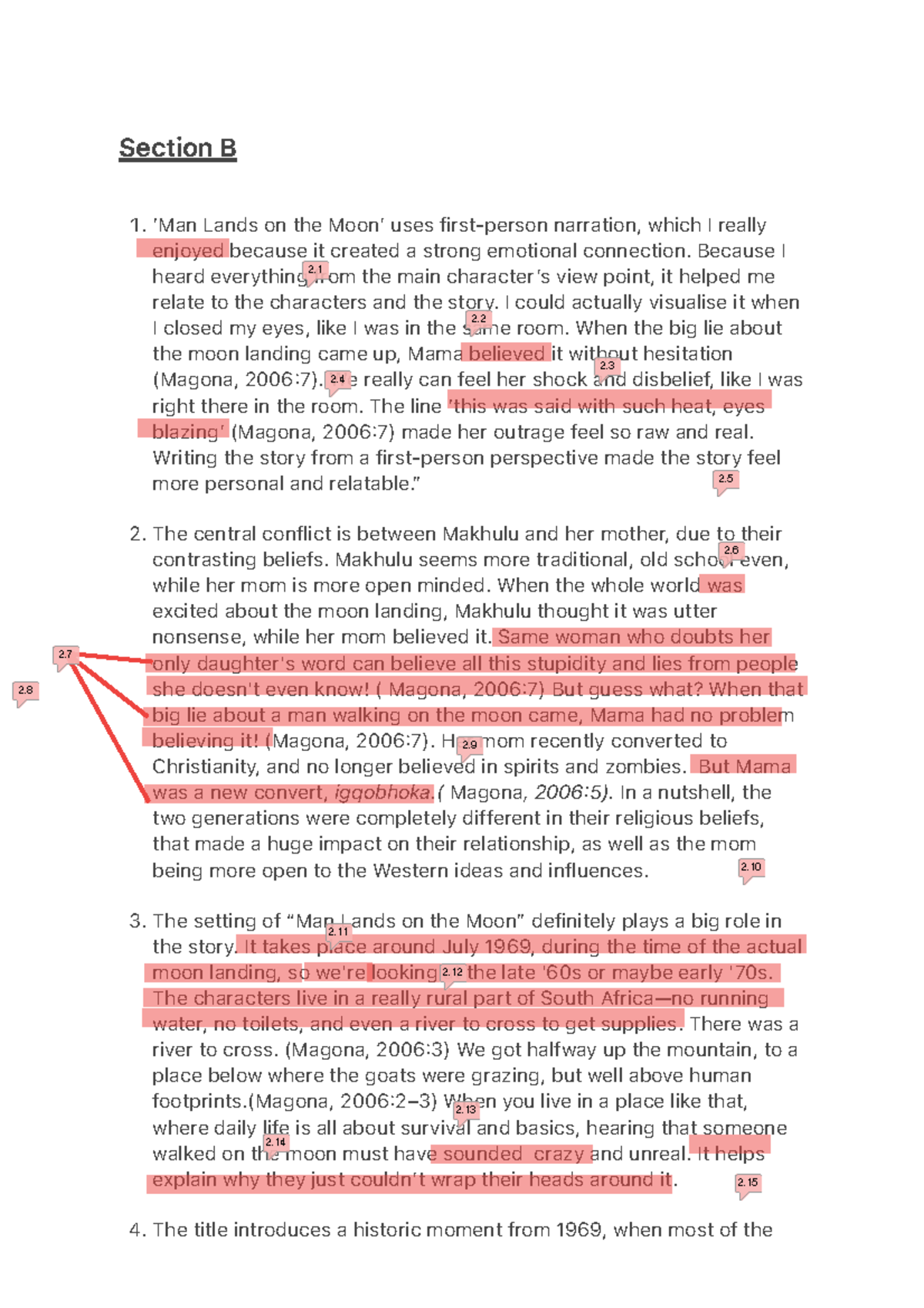 ENG1501 Assignment 2: Analyzing Narration and Conflict in Magona's Work ...
